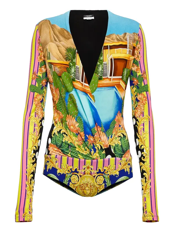 Versace Medusa Palm Springs Bodysuit - Multicoloured