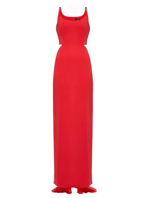 Versace Medusa 95' Cutout Gown - Red