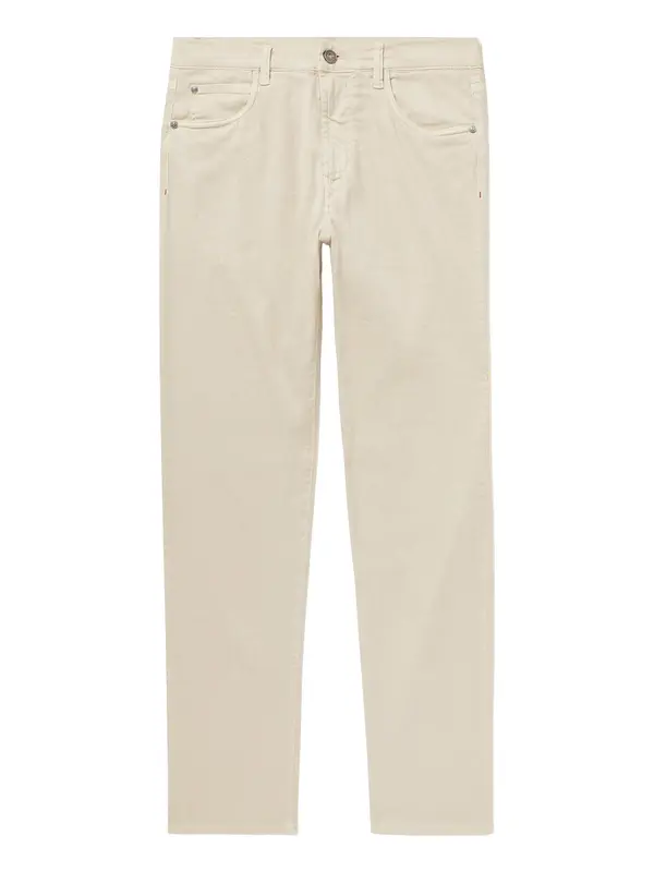 Loro Piana Slim-fit Straight-leg Trousers - Neutrals