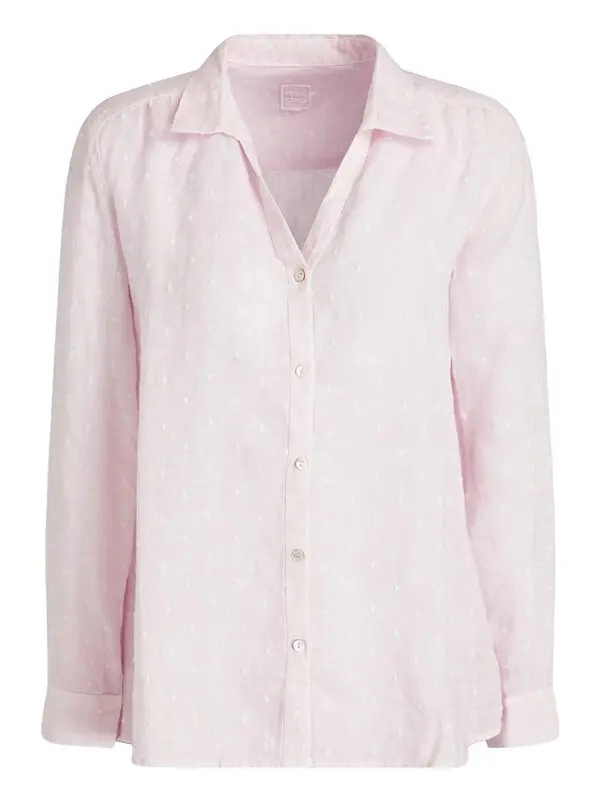 120% Lino Swiss-dot Linen Shirt - Blush