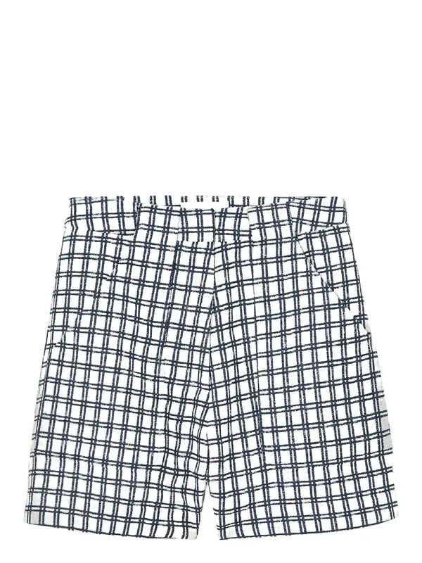Lisa Marie Fernandez Checked Cotton-blend Bouclé-jacquard Shorts - Midnight Blue