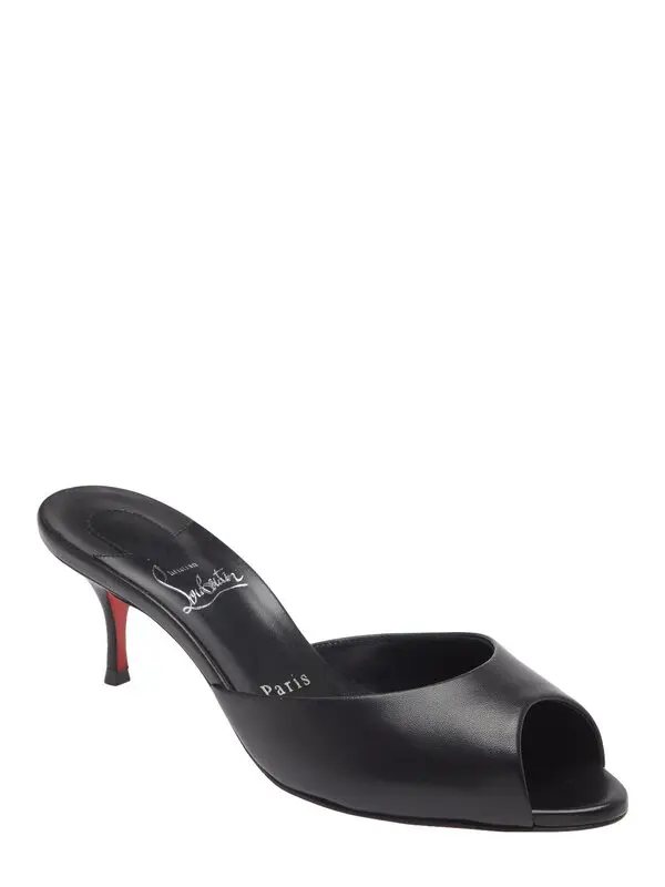 CHRISTIAN LOUBOUTIN Me Dolly Peep-toe Slides - Black