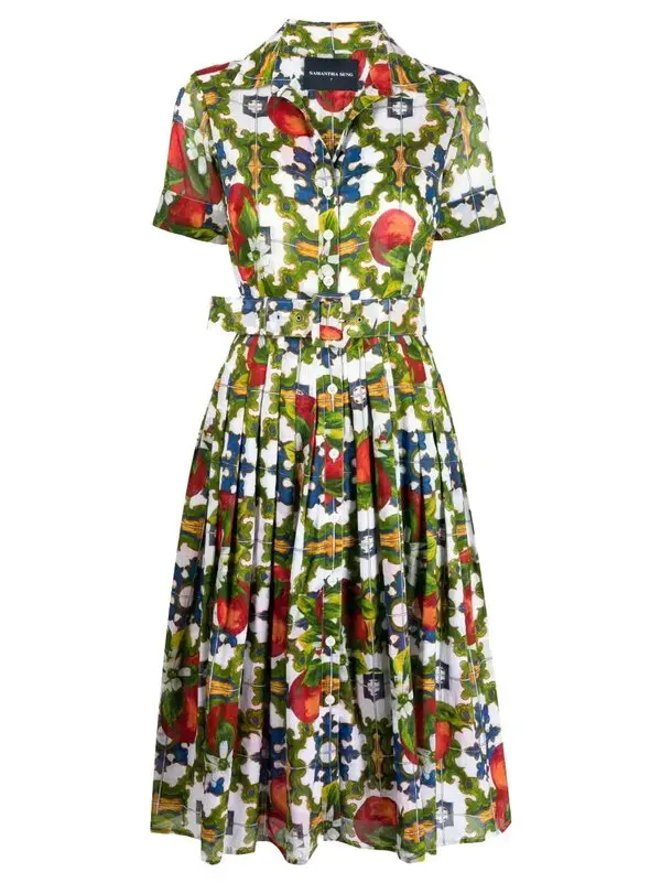 Samantha Sung Audrey Sicilian Ceramic-print Dress - Multicolour