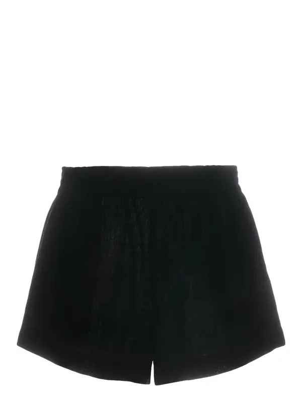 REFORMATION Mila Linen Shorts - Black