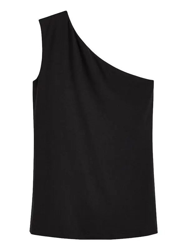 Cuyana One Shoulder Top - Black