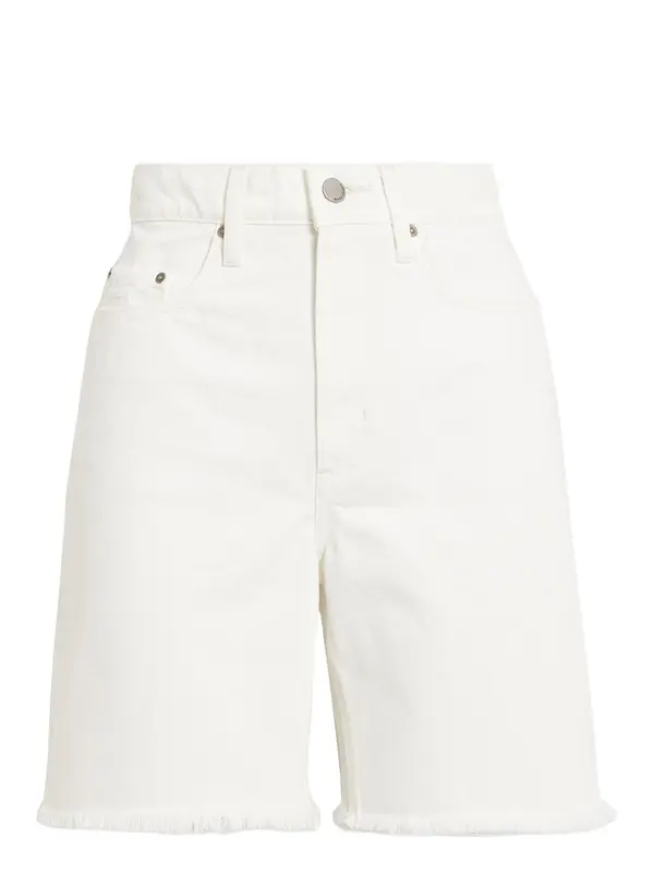 Nobody Denim Tyler Frayed Denim Shorts - Off-white