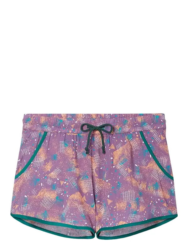 Paradised Hanna Printed Voile Shorts - Purple