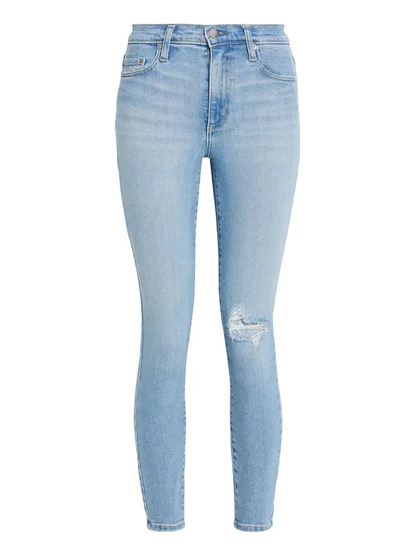 Nobody Denim Cult Cropped Skinny Jeans - Light Denim