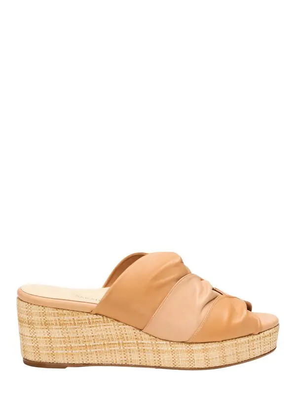 Sarah Flint Perfect Arabesque Wedge 50 - Two-tone Camel Nappa & Woven
