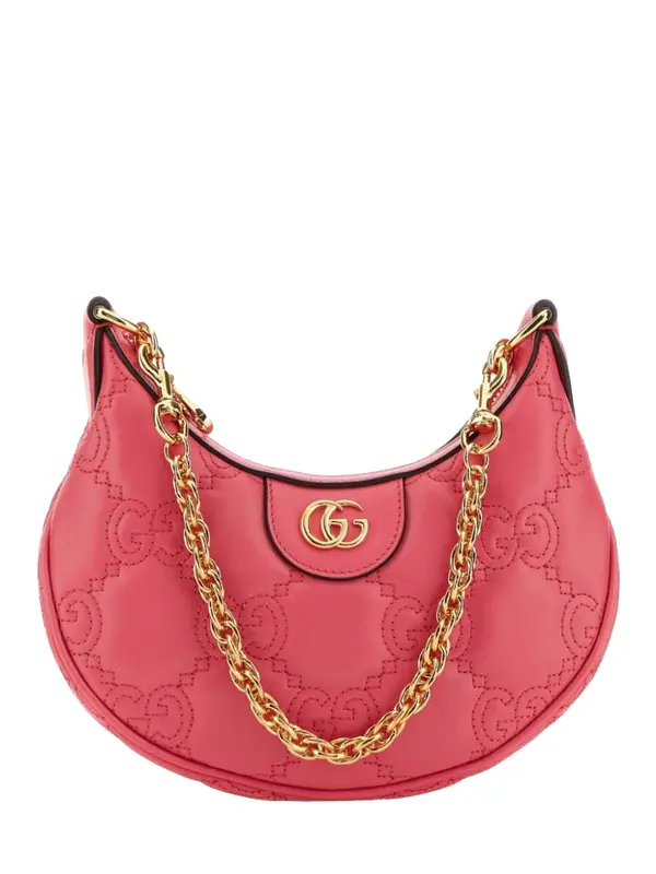 Gucci Small Gg Matelassé Shoulder Bag - Pink