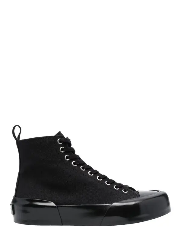 JIL SANDER High-top Canvas Sneakers - Black