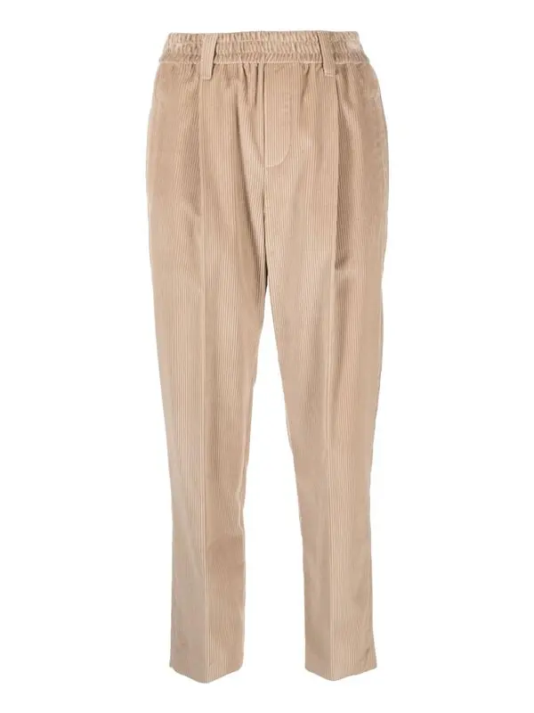 Brunello Cucinelli Pressed-crease Tailored Trousers - Neutrals