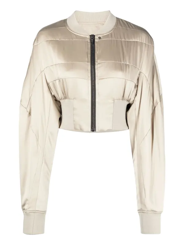 Rick Owens Girders Cropped Bomber Jacket - Neutrals
