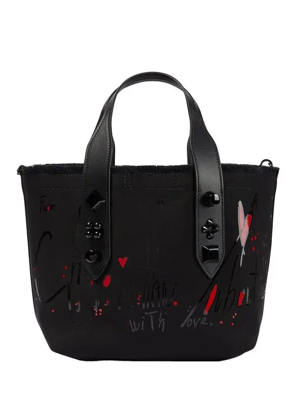 CHRISTIAN LOUBOUTIN Frangibus Small Printed Tote Bag - Black