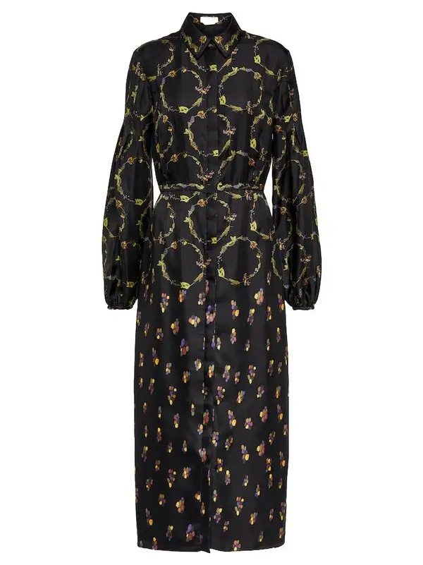 Gabriela Hearst Mauri Printed Maxi Dress - Black