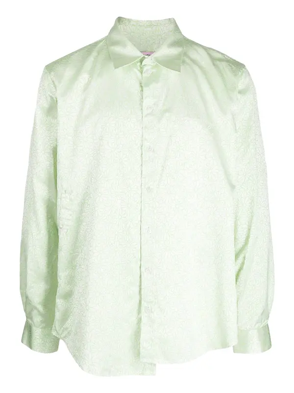 Martine Rose Wrap Floral Print Shirt - Green