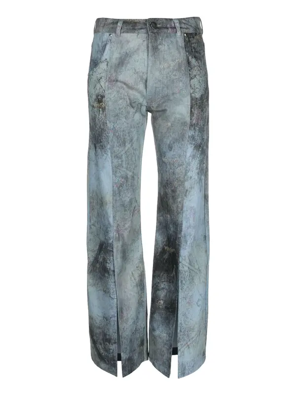 WEINSANTO Stud-embellished Bootcut Trousers - Blue