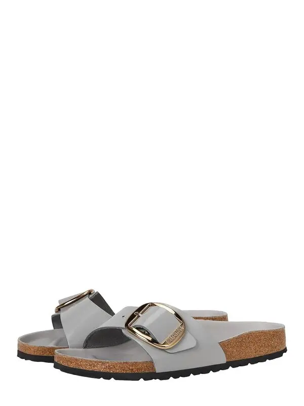BIRKENSTOCK Madrid Big Buckle High Shine Sandals - Gray