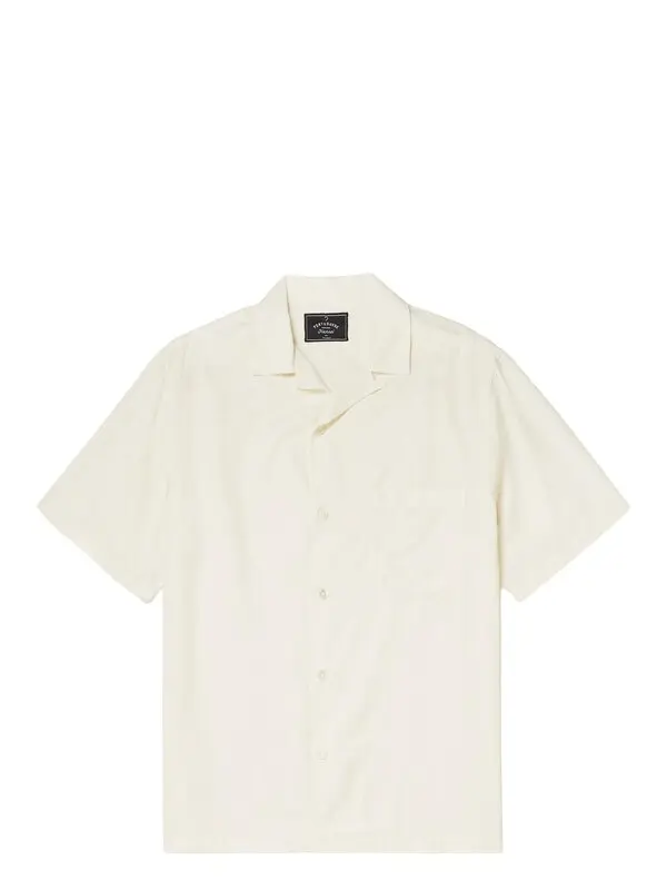 Portuguese Flannel Camp-collar Tencel™ Lyocell Shirt - Neutrals