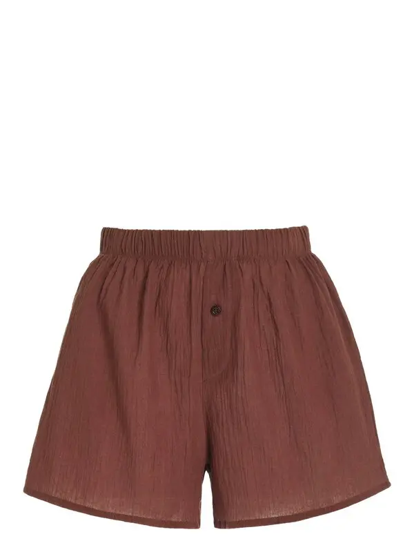 Eterne Dylan Cotton Boxer Shorts - Brown