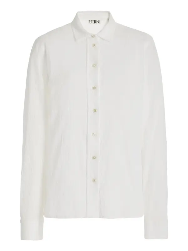 Eterne Jolene Cotton Button-down Shirt - Ivory