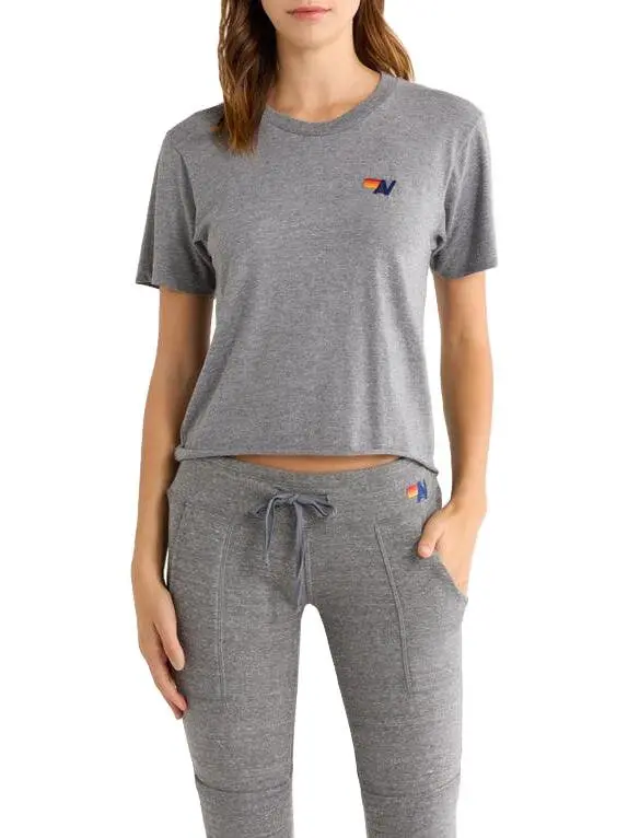 Aviator Nation Boyfriend T-shirt - Heather Grey