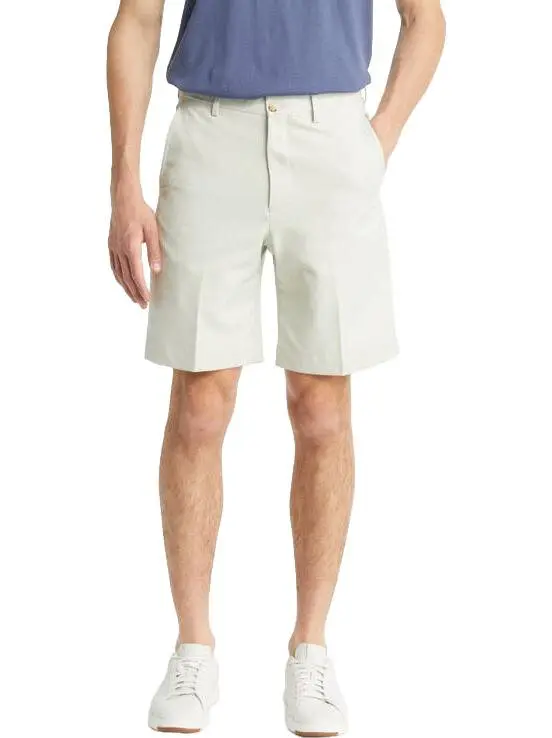 Berle Flat Front Shorts - Stone