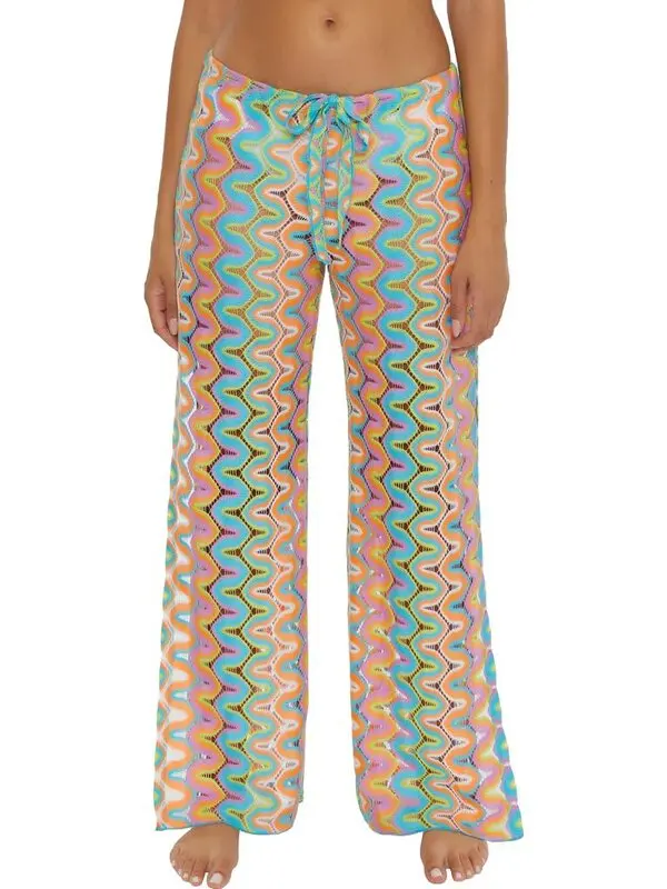 Becca Modwave Crochet Lace Wide Leg Pants - Multi