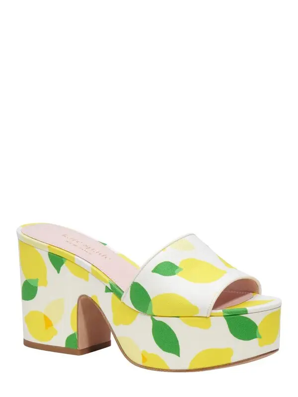 Kate Spade New York Ibiza Platform Sandal - Lemon Toss/ Parchment