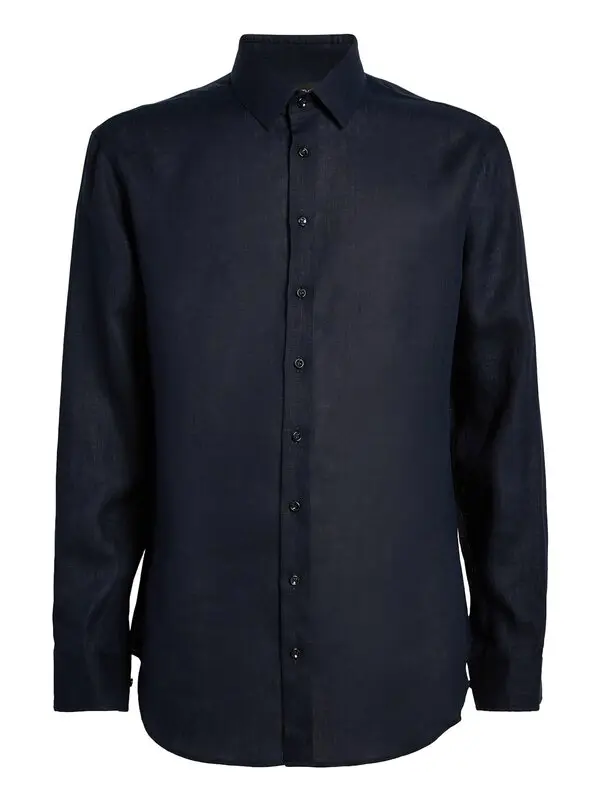 Giorgio Armani Cotton-blend Shirt - Blue