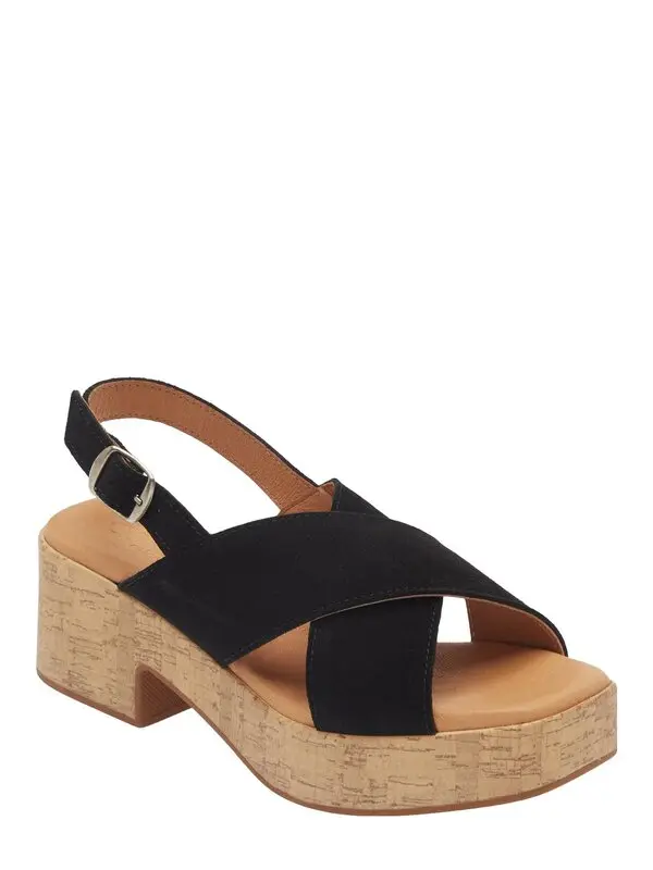 Cordani Malin Platform Sandal - Black Suede