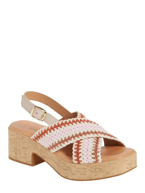 Cordani Malin Platform Sandal - Multi Crochet
