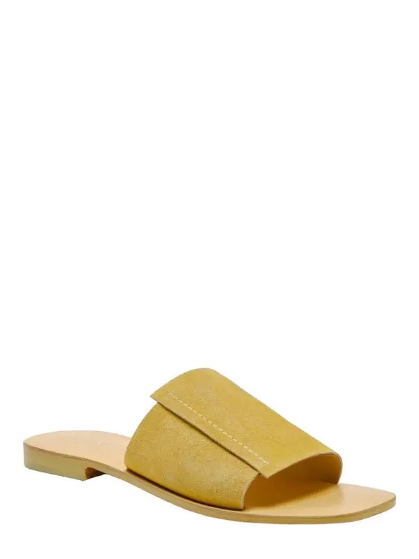 Free People Verona Leather Slide Sandal - Oiled Sun Butter Sue