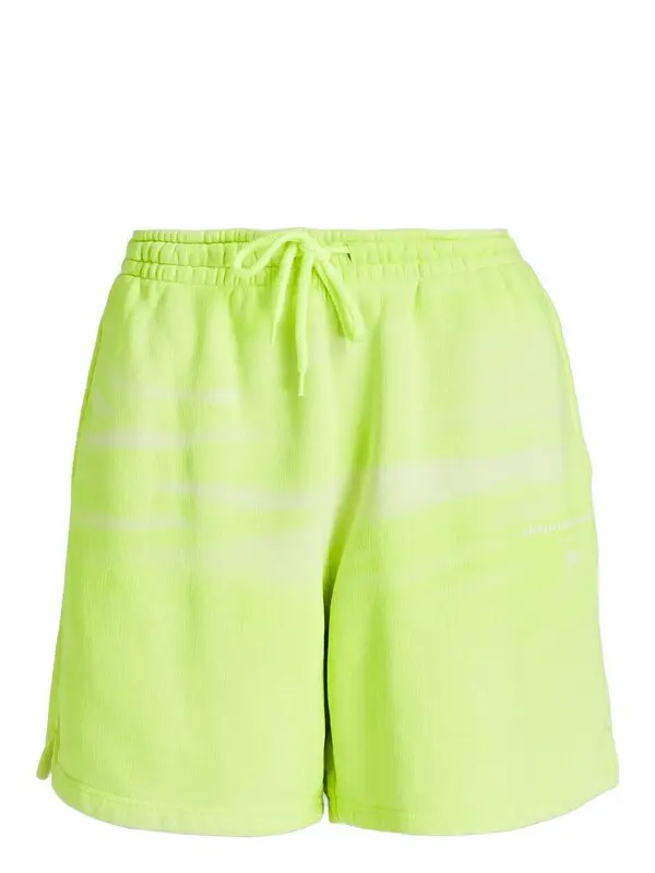 Alexander Wang Printed Cotton-terry Shorts - Bright Yellow