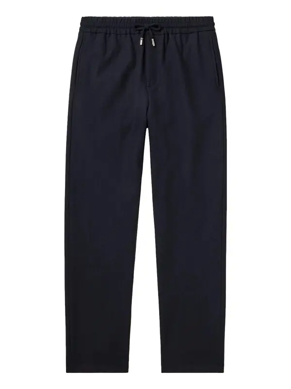 Mr P. Tapered Virgin Wool-blend Sweatpants - Blue