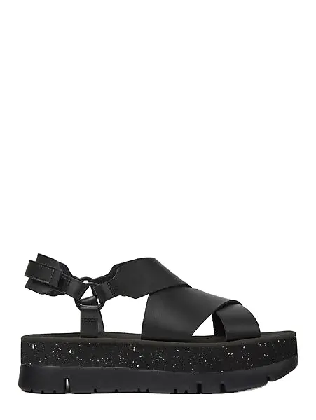 Camper Oruga Up Leather Sandals - Black
