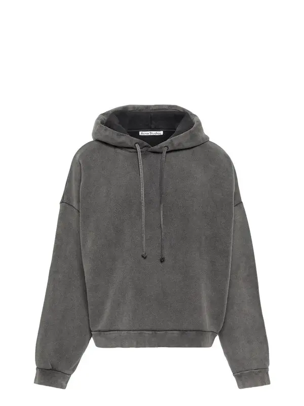 Acne Studios Faded Cotton Hoodie - Black
