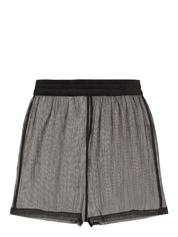 Jade Swim Sheer High-rise Shorts - Blue
