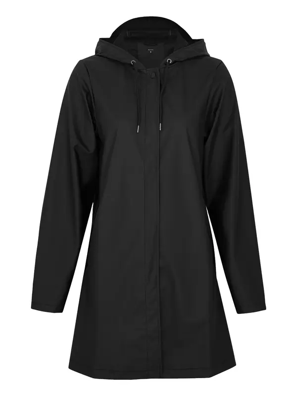 Rains Waterproof Hooded Jacket - Black