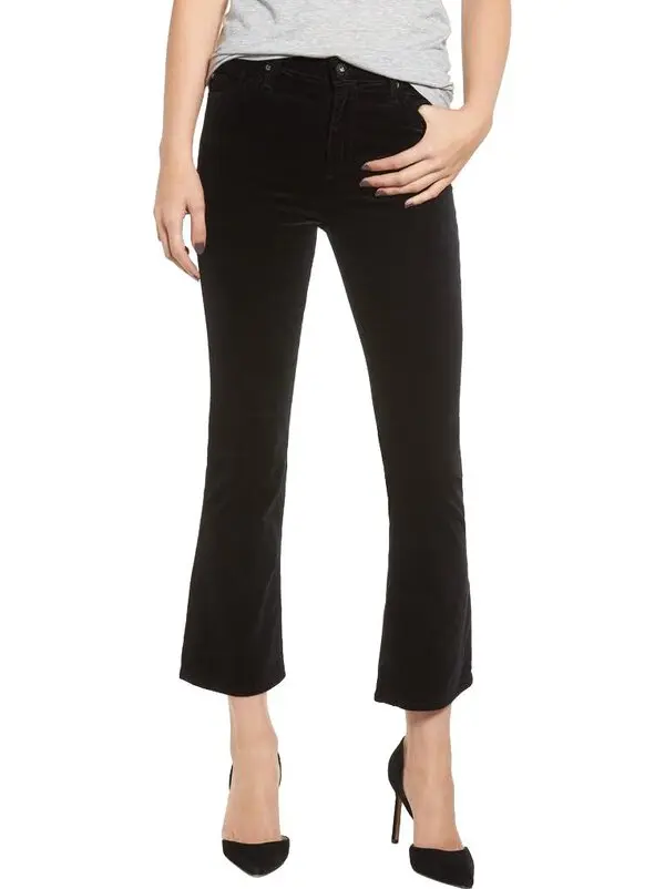 Ag Jodi Crop Flare Jeans - Super Black