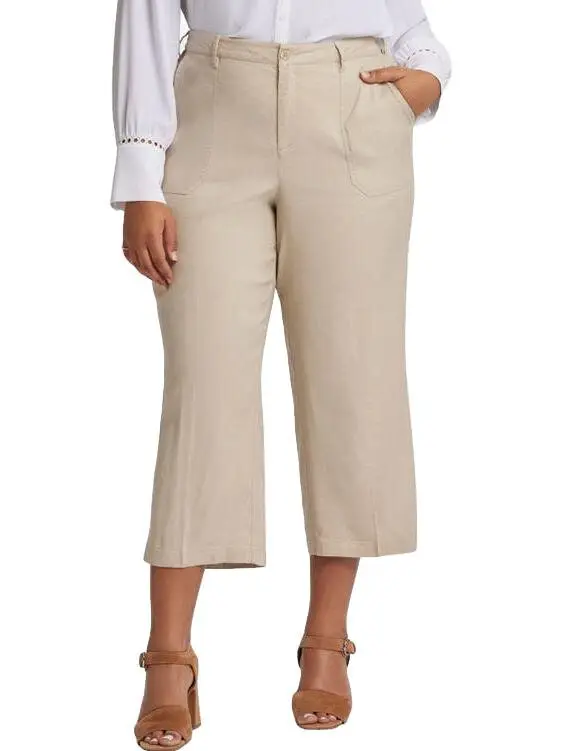 NYDJ Utility Wide Leg Capri Pants - Feather
