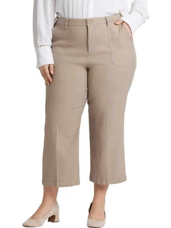 NYDJ Utility Wide Leg Capri Pants - Saddlewood