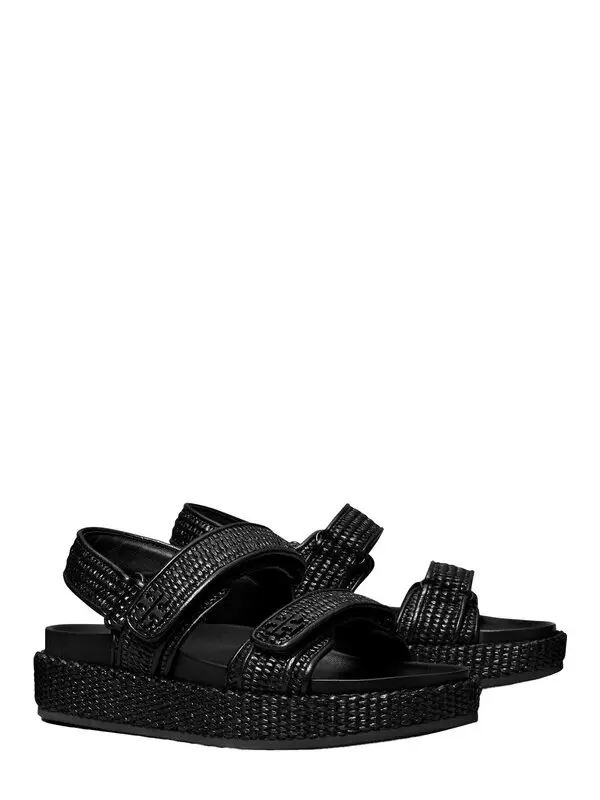 Tory Burch Kira Platform Sport Sandal - Black