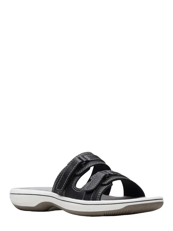 Clarks Breeze Piper Slide Sandal - Black