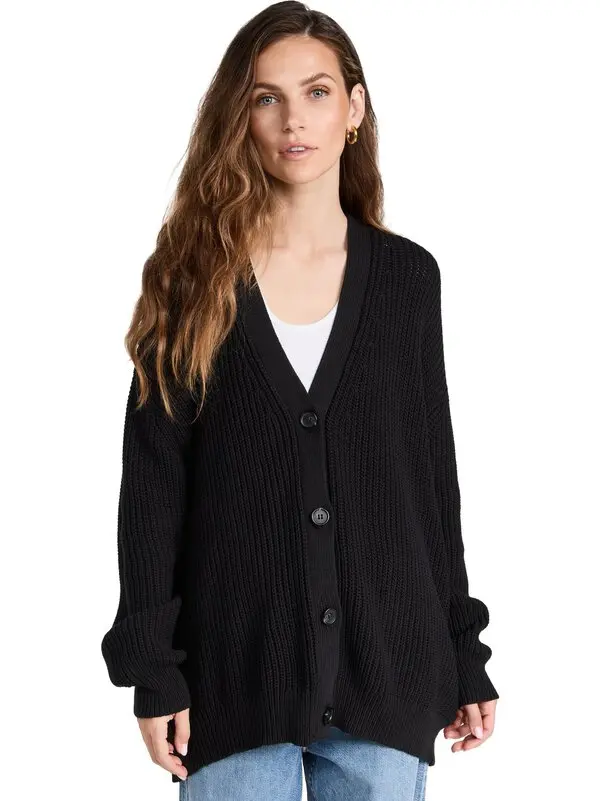 Jenni Kayne Cotton Cocoon Cardigan - Black