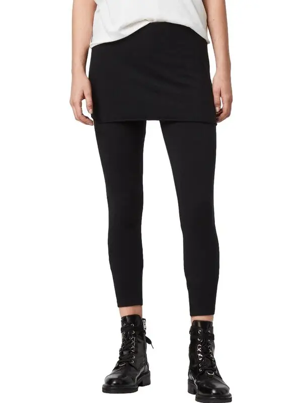 ALLSAINTS Raffi Skirted Leggings - Black