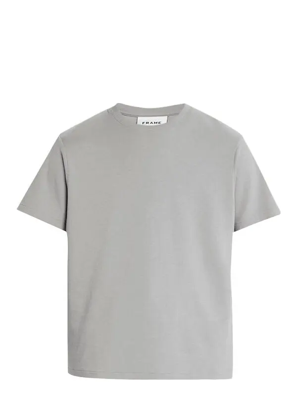FRAME Duo Fold Short Sleeve Tee - Heather Grey