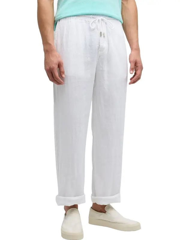 Vilebrequin Pacha Linen Drawstring Pants - White