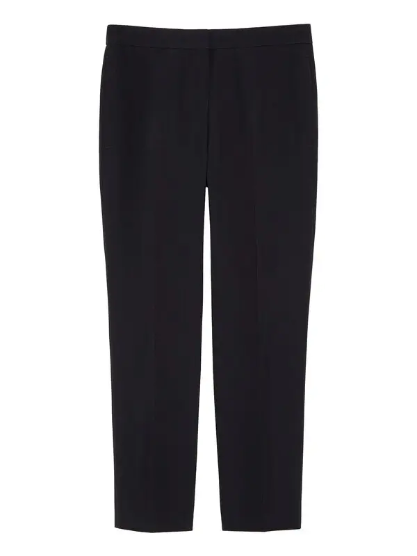 Alexander McQueen Leaf Crepe Cigarette Trousers - Black