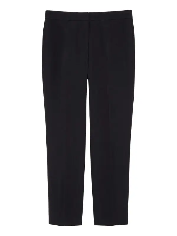 Alexander McQueen Leaf Crepe Cigarette Trousers - Black
